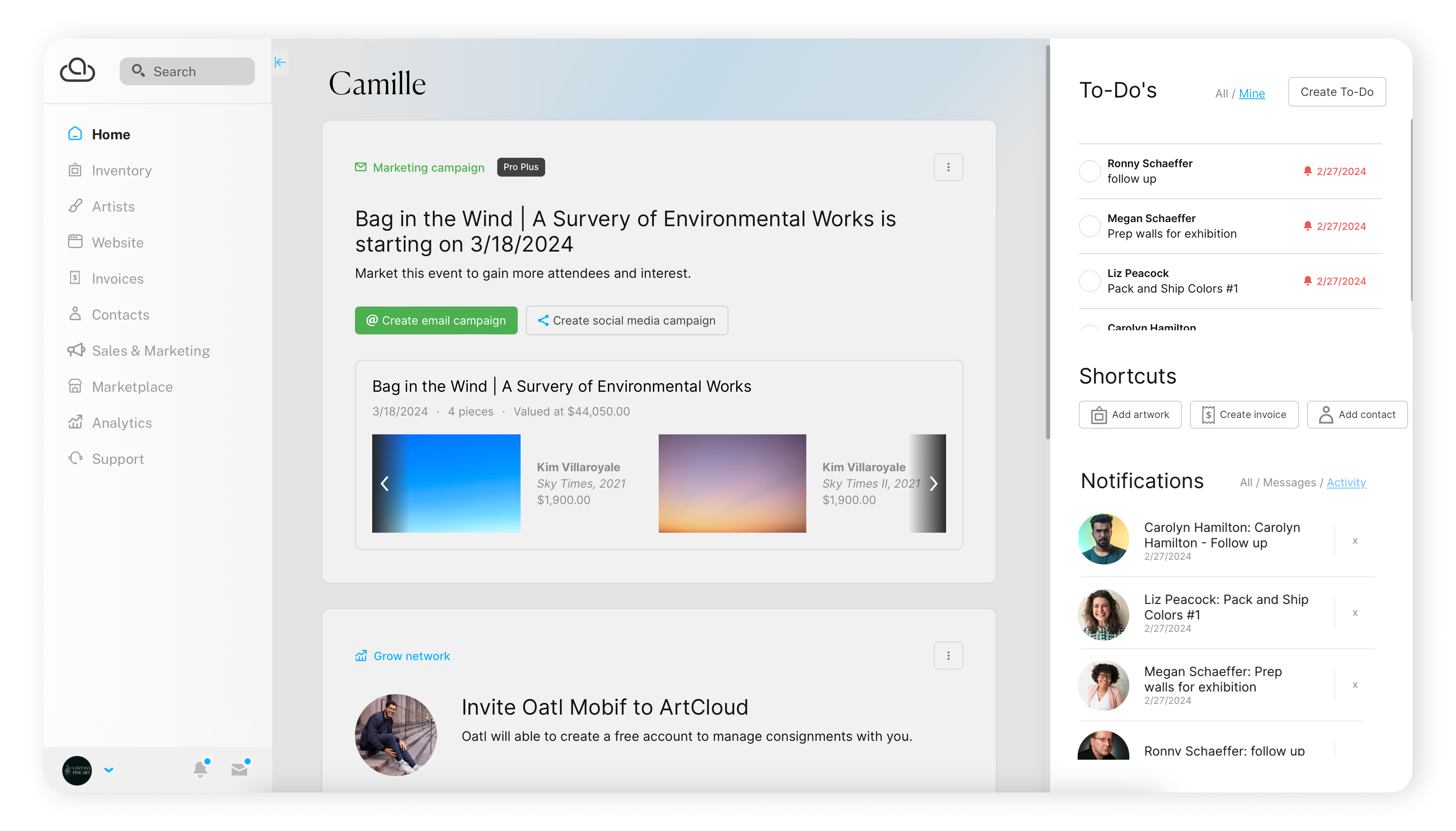 Boost Business Efficiency with Camille | ArtCloud